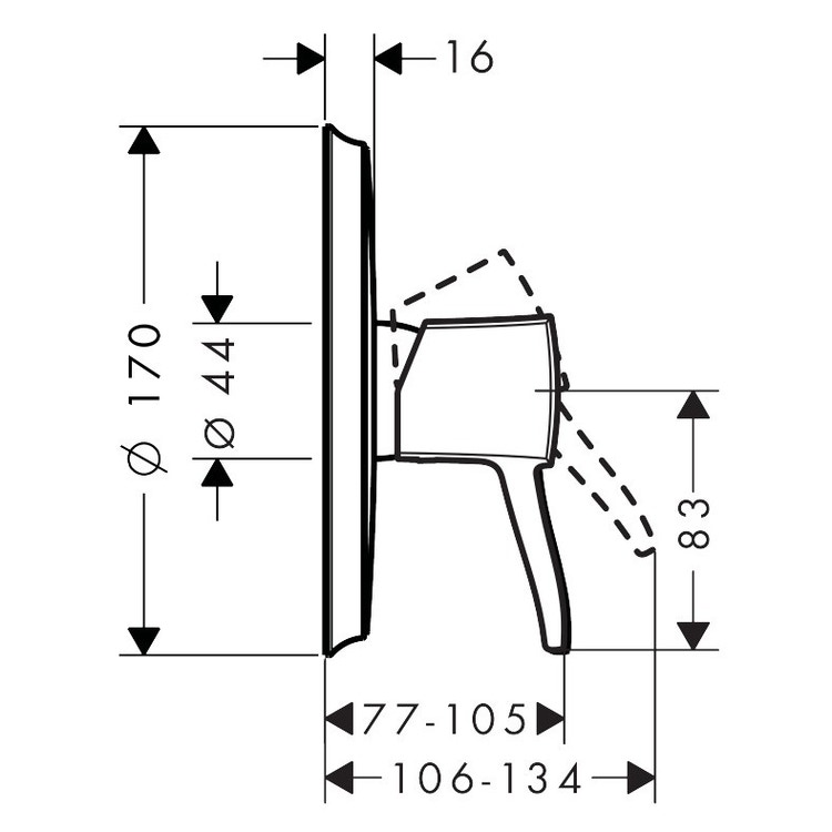 Hansgrohe 31365090 METROPOL CLASSIC miscelatore monocomando doccia, ad ...