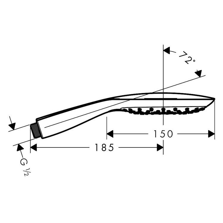 Hansgrohe 26551000 RAINDANCE SELECT E doccetta 150, 3 jet, EcoSmart 9 l ...