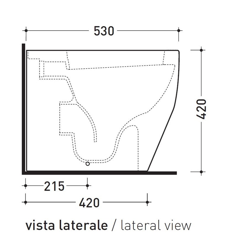 Flaminia TR117-LAT-O TERRA vaso a pavimento back to wall con scarico S ...